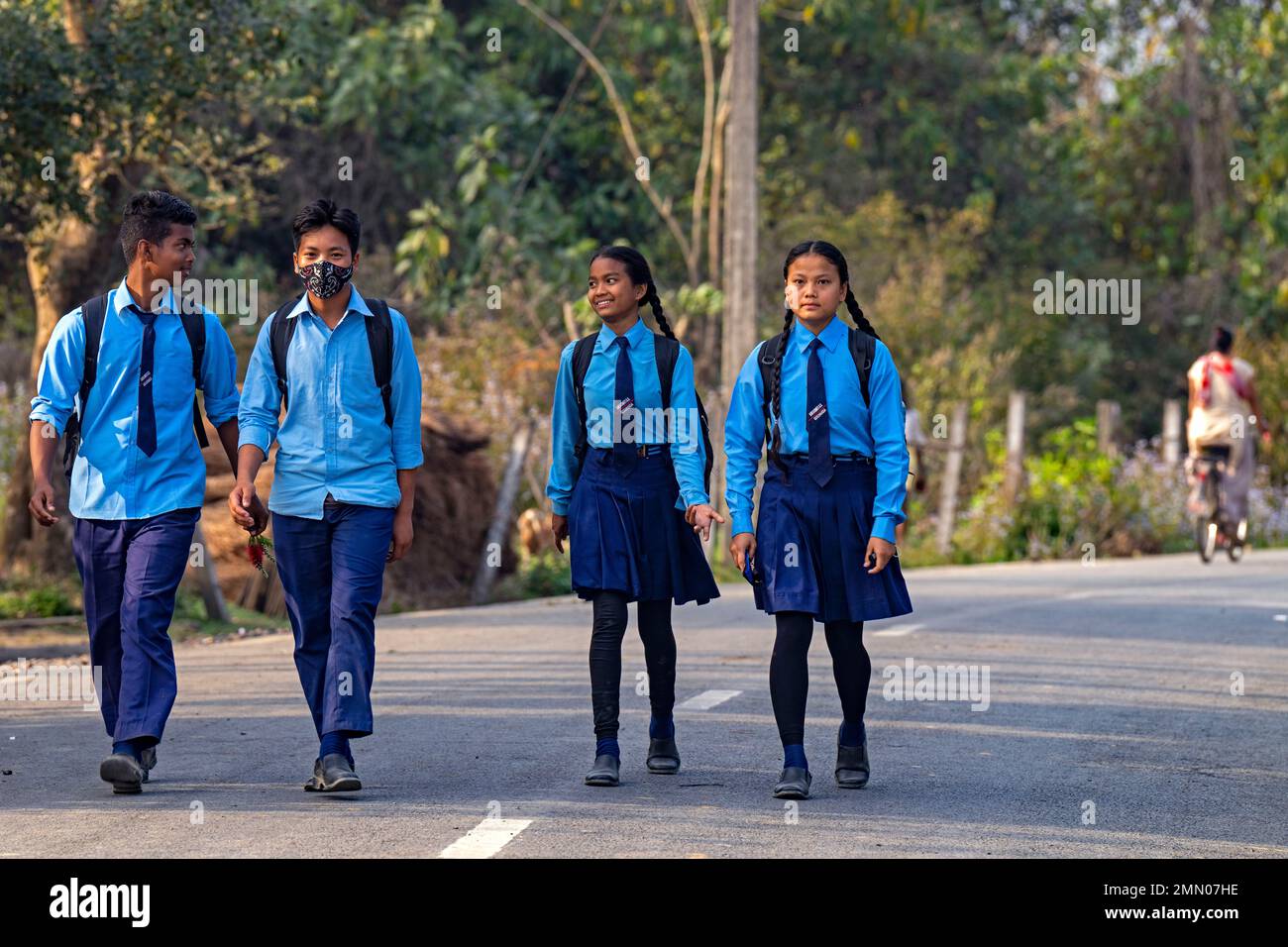 Nepal, Terai province, Tharu ethnic group, Barauli village Stock Photo ...