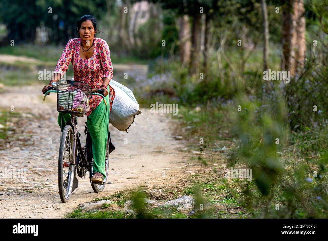 Nepal, Terai province, Tharu ethnic group, Barauli village Stock Photo ...