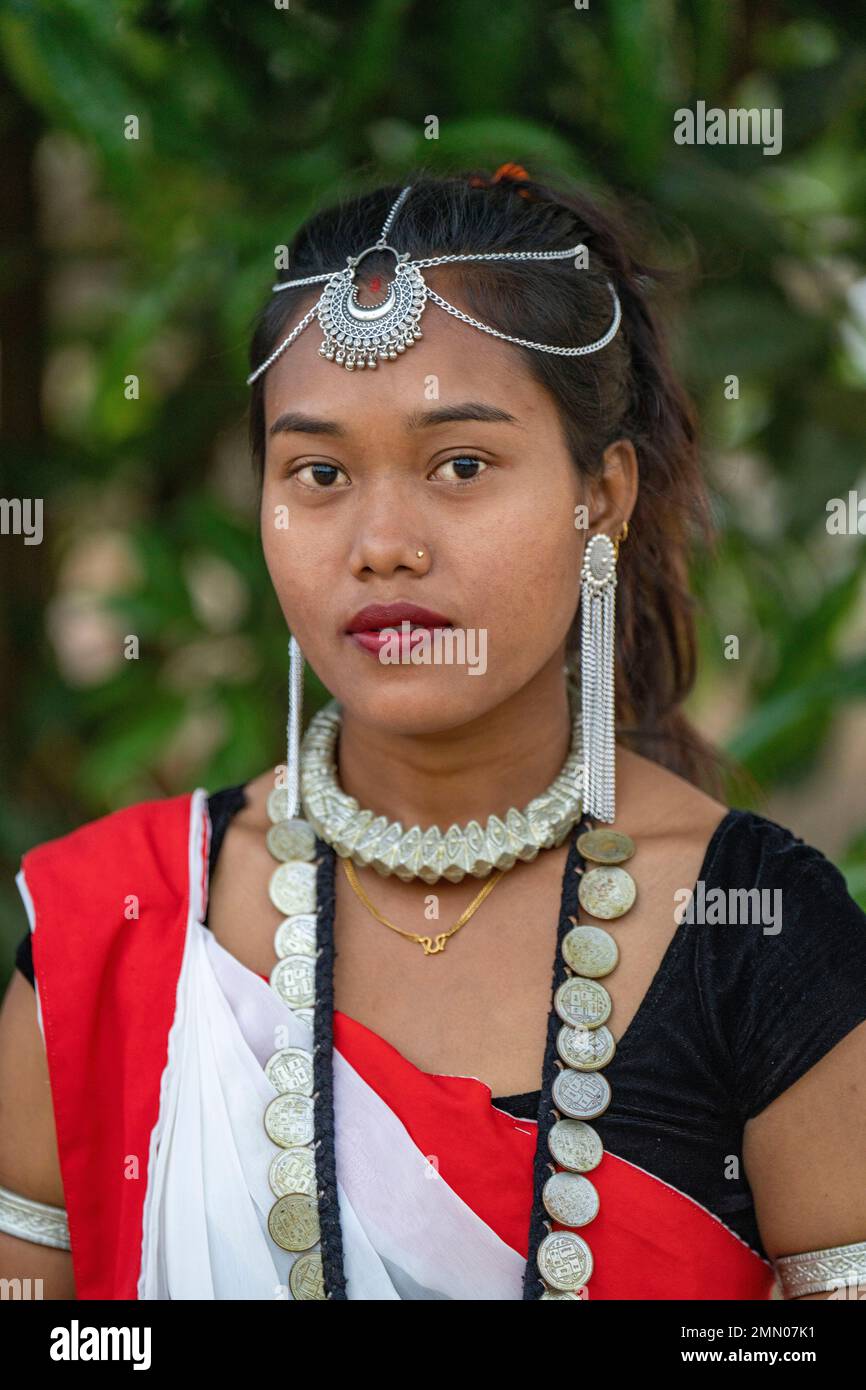 Nepal, Terai province, Tharu ethnic group, Barauli village Stock Photo ...
