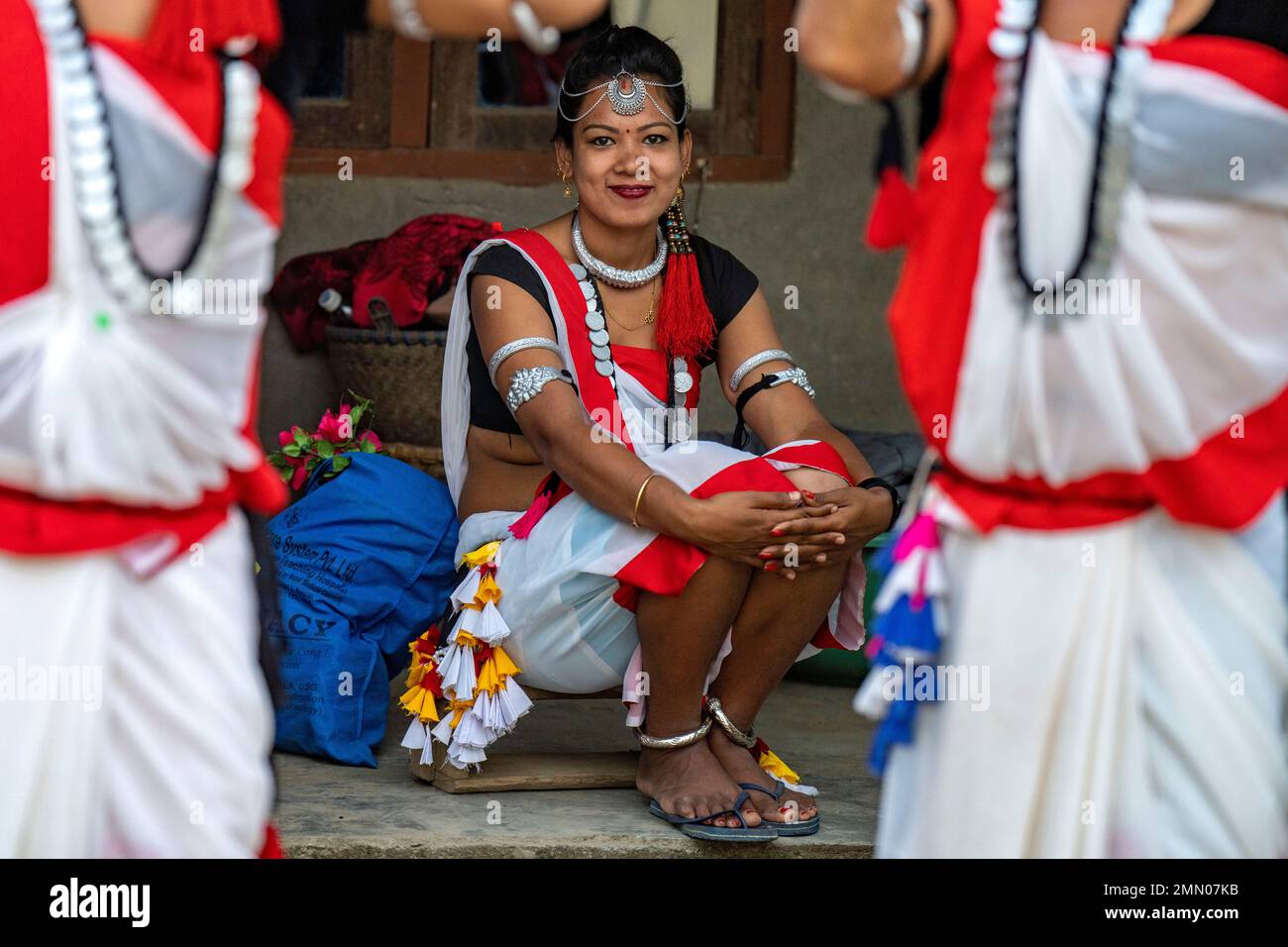Nepal, Terai province, Tharu ethnic group, Barauli village Stock Photo ...