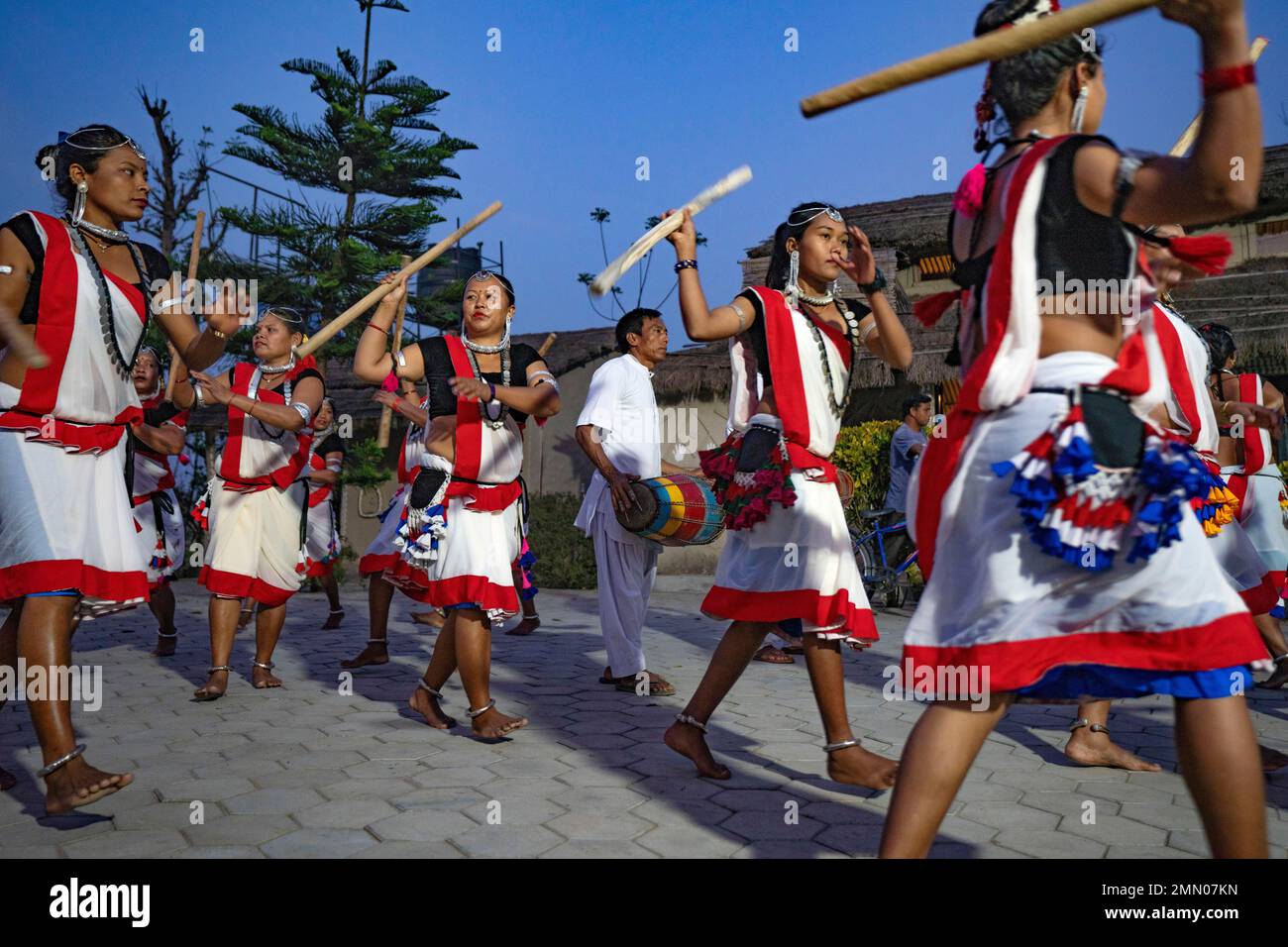 Nepal, Terai province, Tharu ethnic group, Barauli village Stock Photo ...