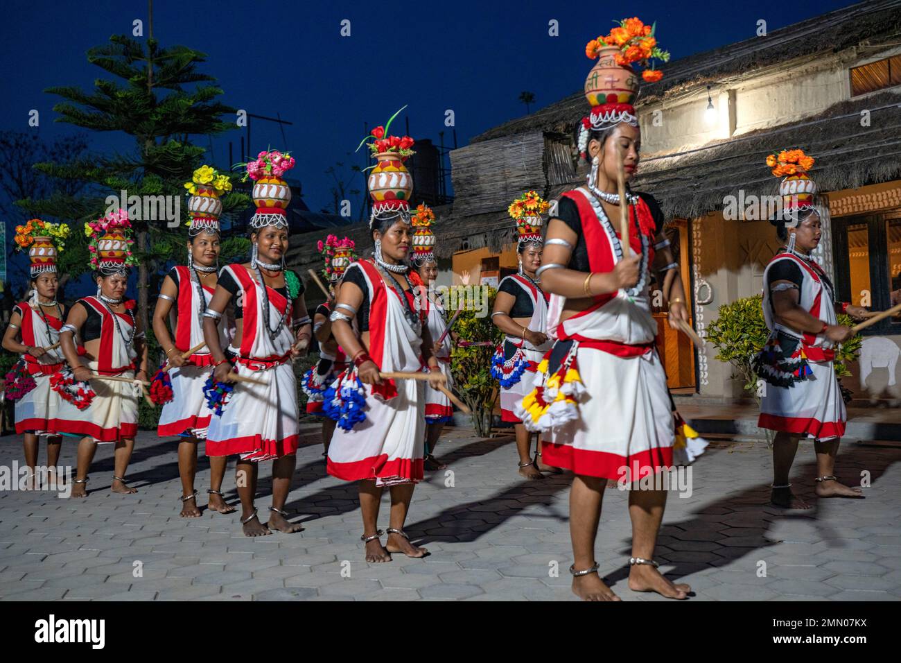 Nepal, Terai province, Tharu ethnic group, Barauli village Stock Photo ...