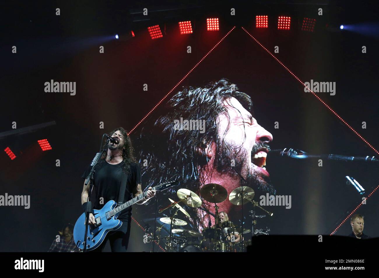Dave Grohl of the Foo Fighters performs in concert at Madison Square ...