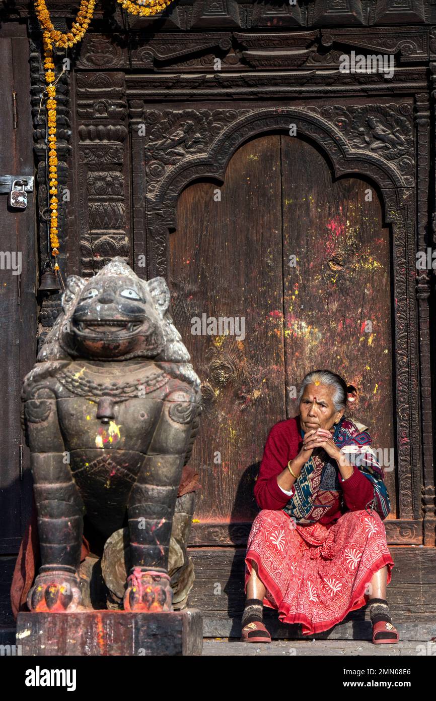 Nepal, Bagmati province, medieval town of Panauti, Indreshwar temple ...