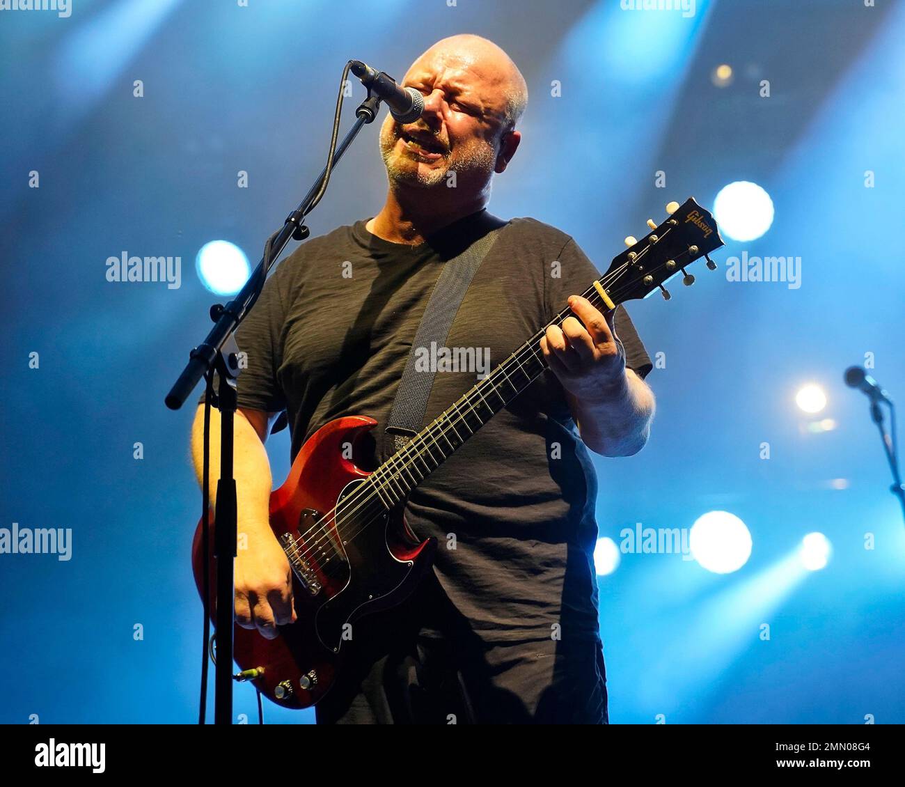 The American rock band Pixies with lead vocalist and guitarist Black ...
