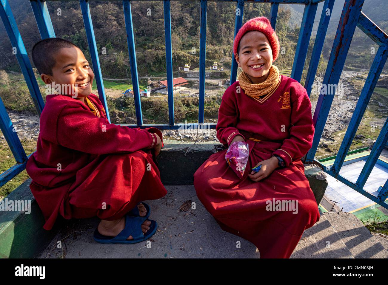 Nepal, Gandaki province, Pokhara, Tibetan refugee district Stock Photo ...