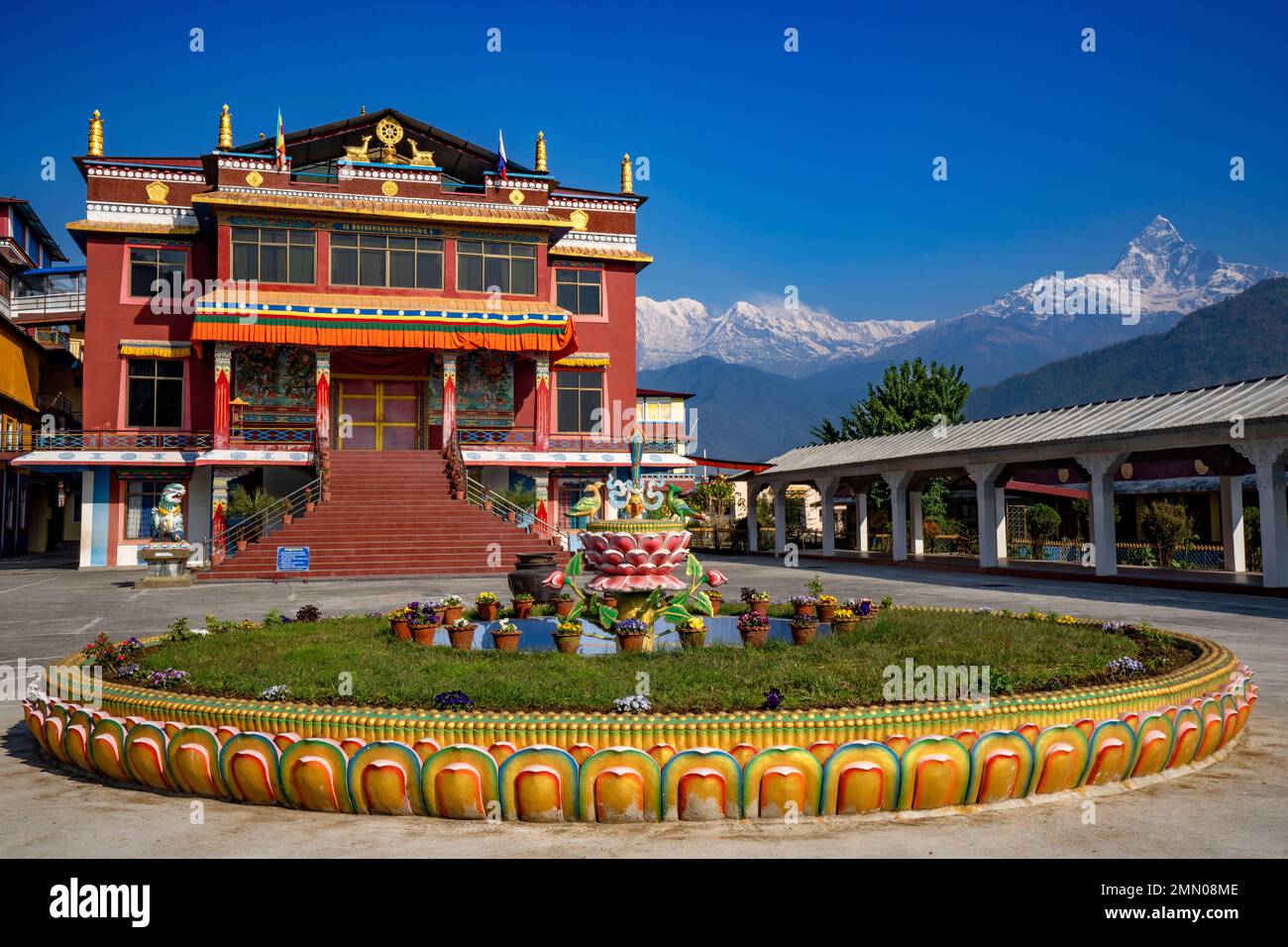 Nepal, Gandaki province, Pokhara, the Pema Chal monastery and the ...