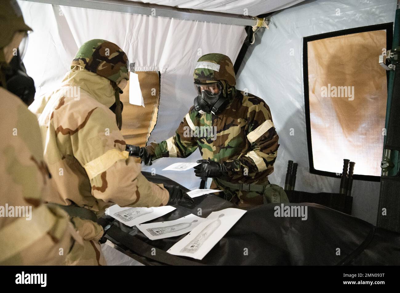 The mortuary team from the 94th Force Support Squadron practice ...