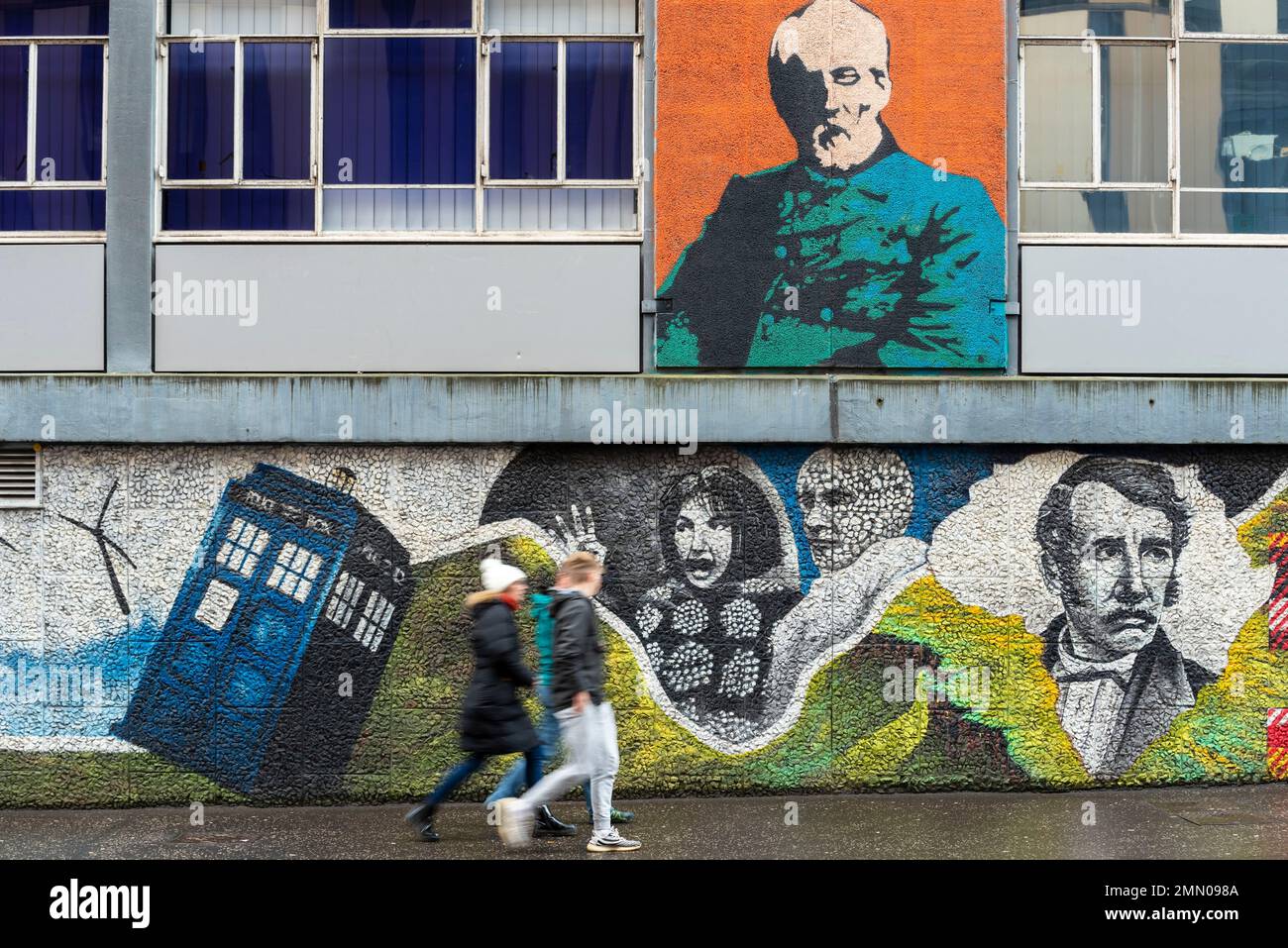United Kingdom, Scotland, Glasgow, City Centre Mural Trail, Strathclyde ...