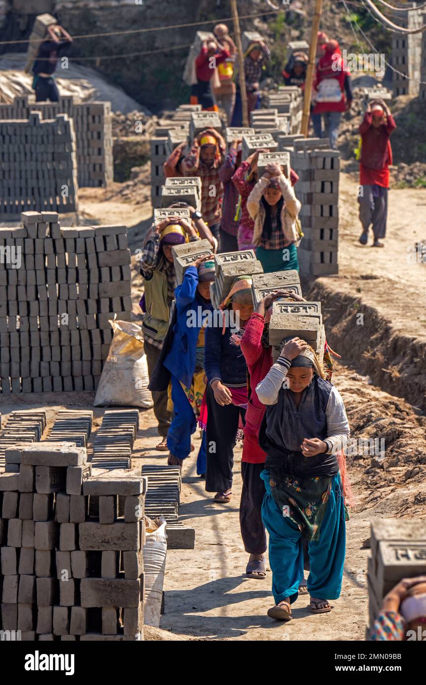Kathmandu valley brick factory hi-res stock photography and images - Alamy