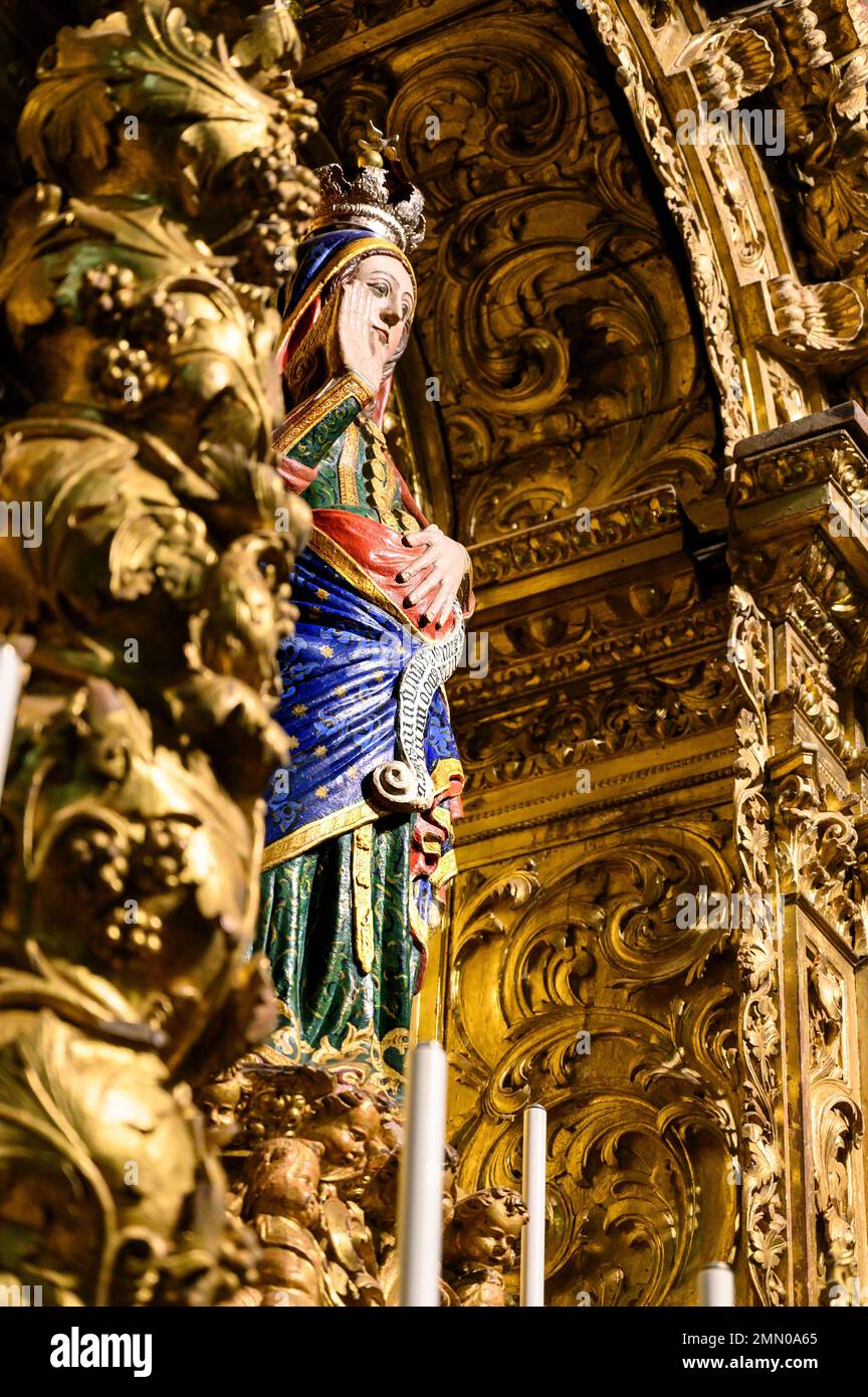 Portugal, Alentejo, Evora, the pregnant virgin in the cathedral and ...