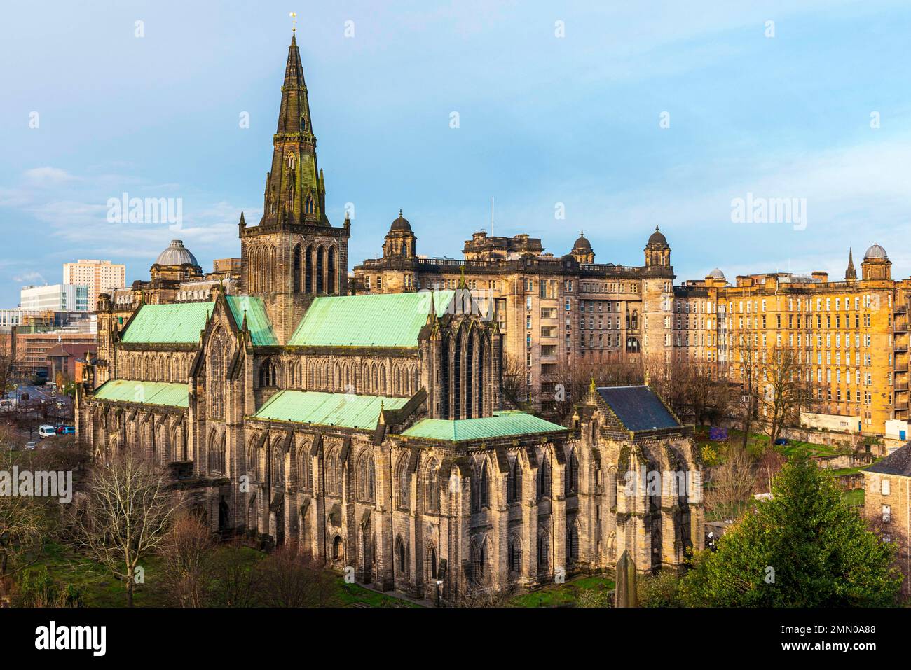 United Kingdom, Scotland, Glasgow, St Mungo Cathedral of the 15th ...
