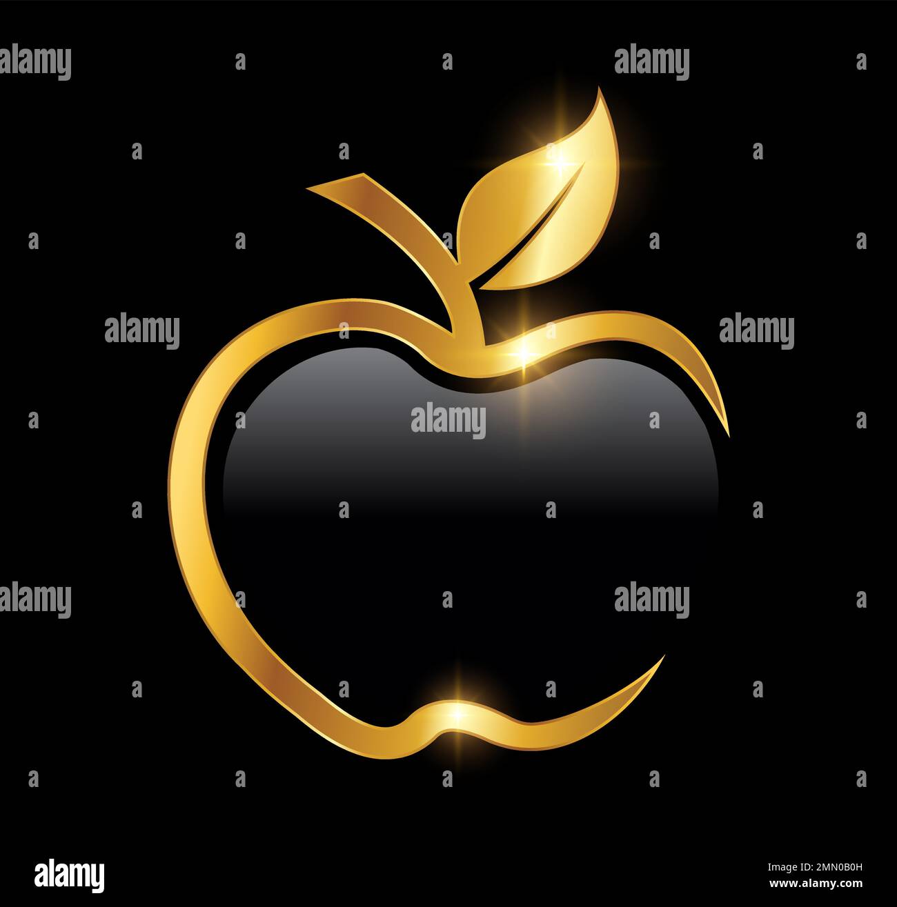 A vector Illustration in black background with gold shine effect of ...