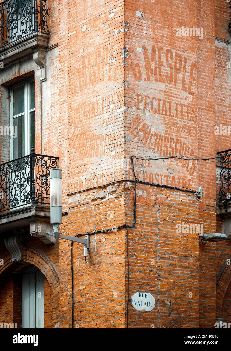 France, Haute Garonne, Toulouse, Place Saint Pierre, old inscriptions ...
