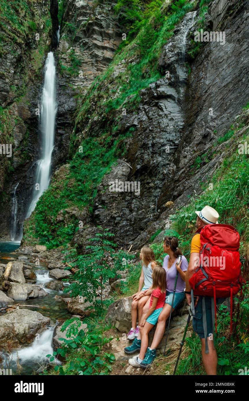 France, Haute Garonne, Oô, Lys Valley, Hell's Waterfall Stock Photo - Alamy