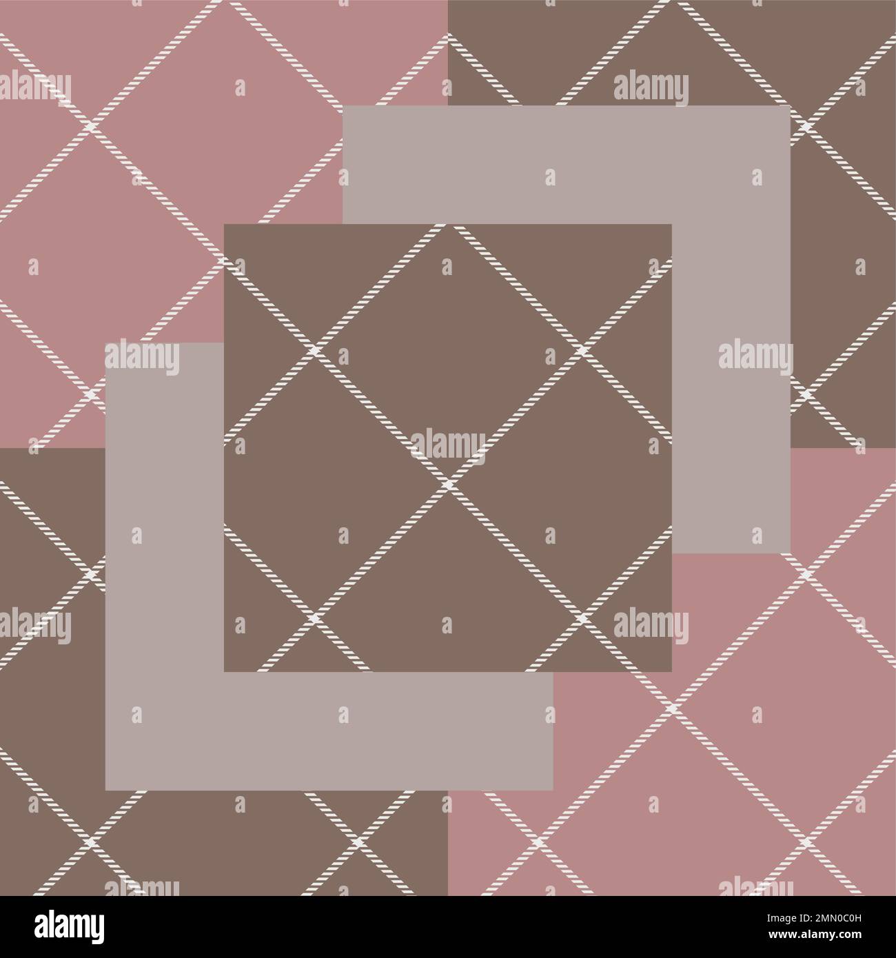 square plaid geometric patterns. For textile printing, for silk scarf ...