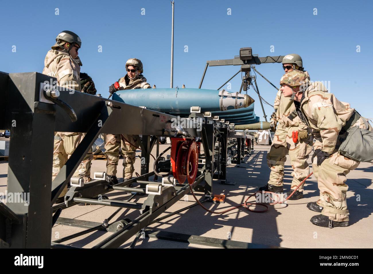 U.S. Air Force Airmen from the 140th Wing, Munitions Systems Squadron ...