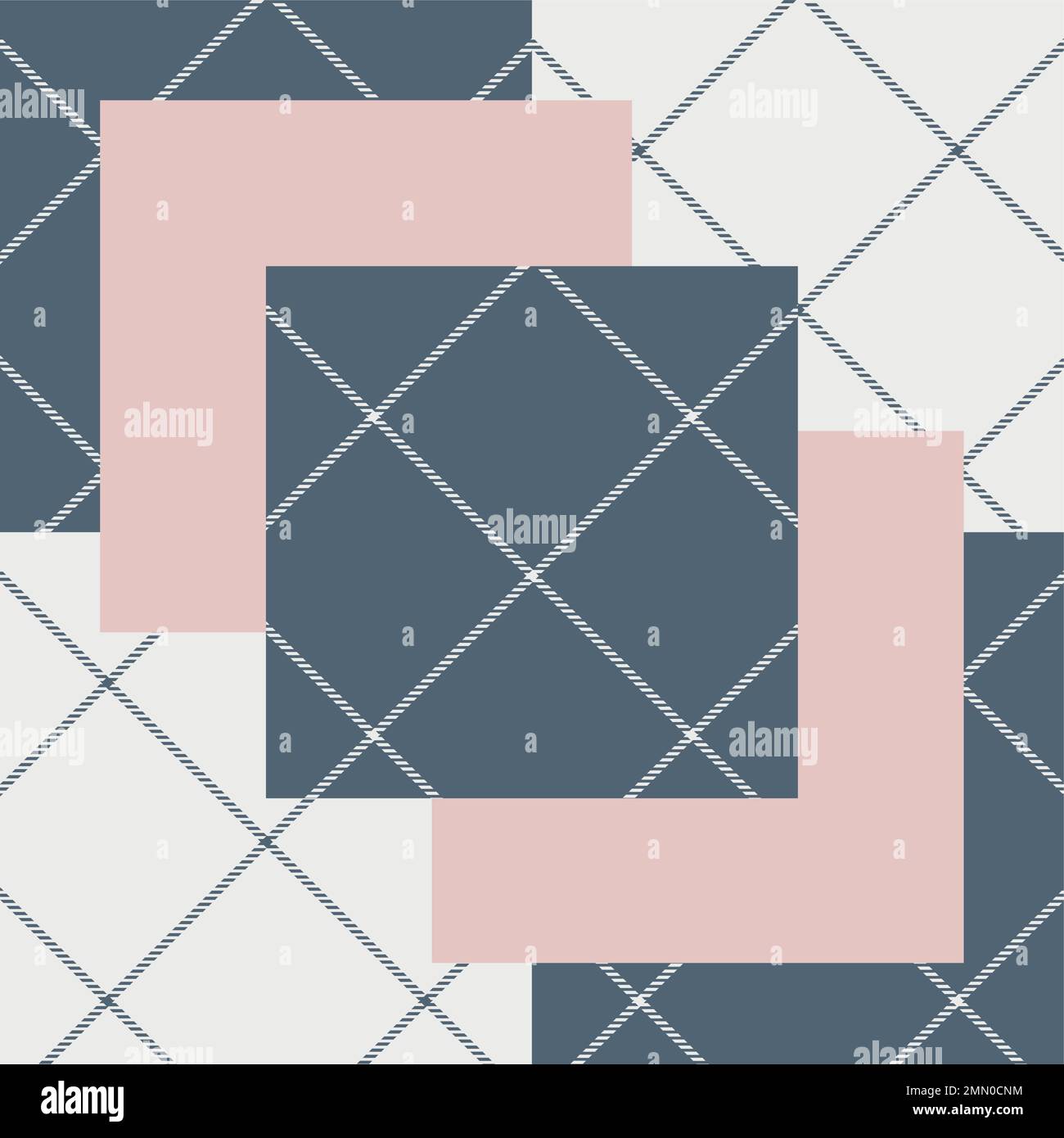 square plaid geometric patterns. For textile printing, for silk scarf ...