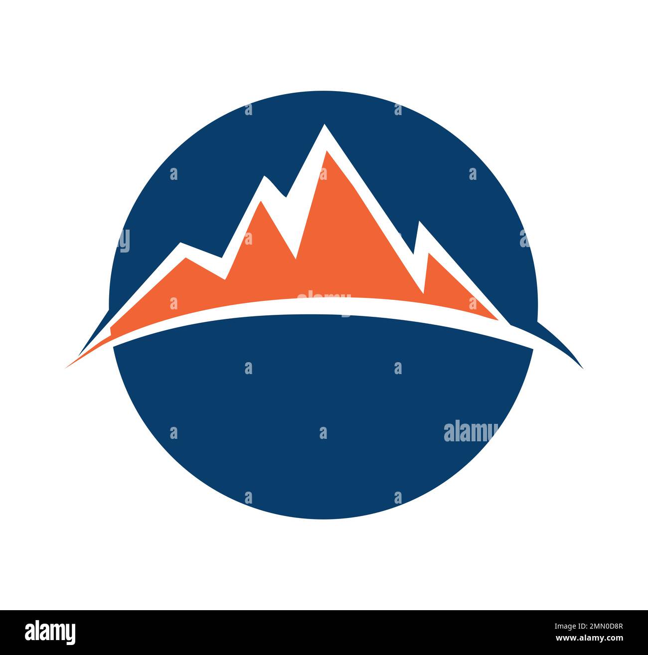 Circle Mountain Logo Vector Icon in isolated white background Stock ...