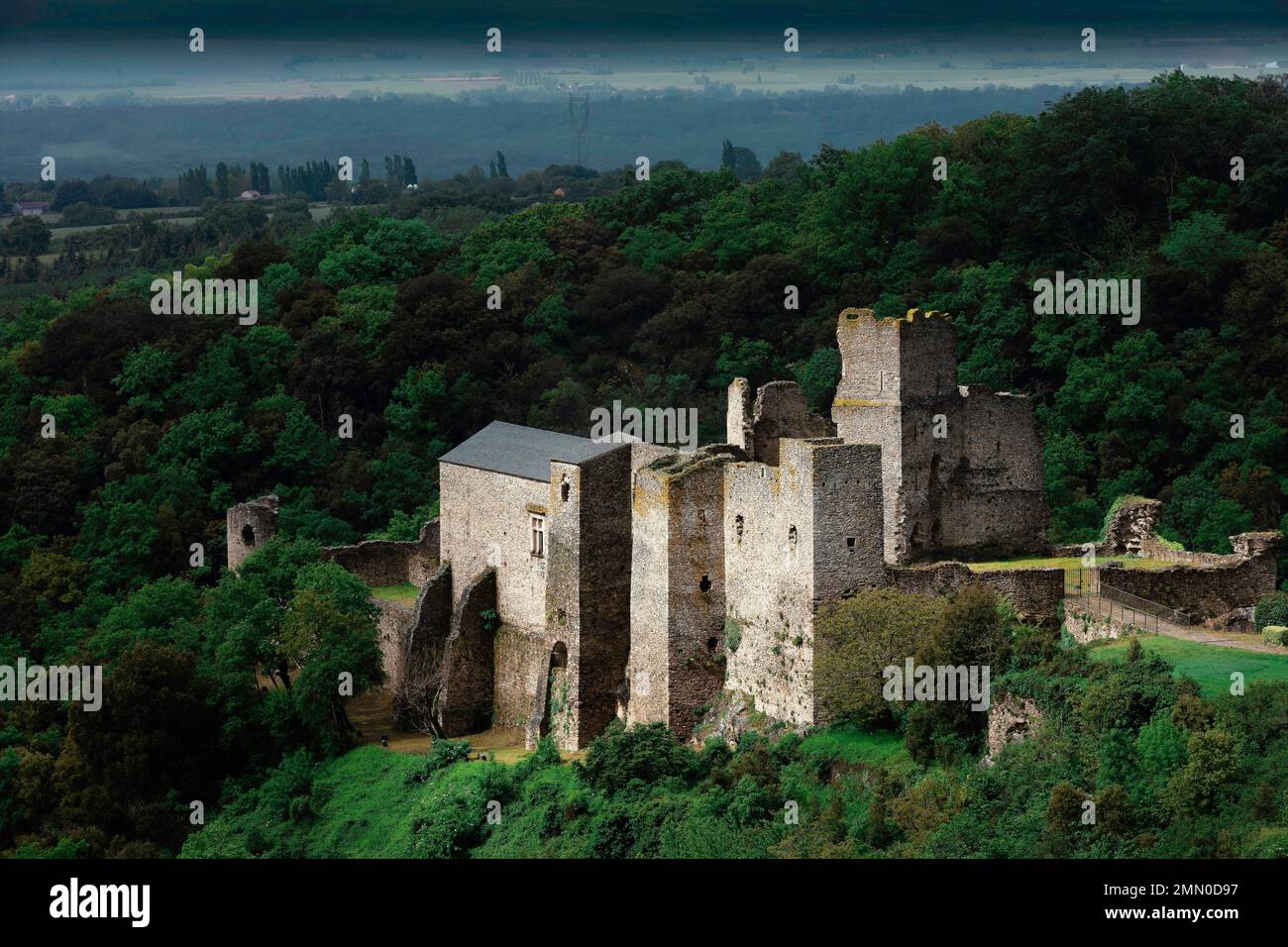 France, Aude, Saissac, castle of Saissac, general view of the castle of ...