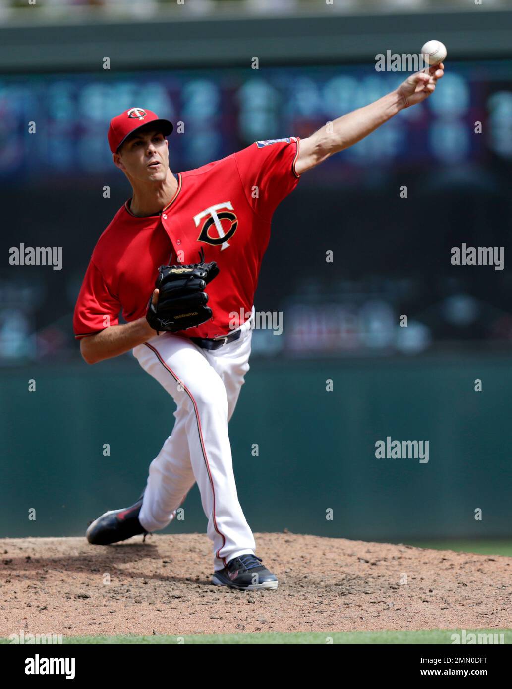 Minnesota Twins pitcher Taylor Rogers throws against the Tampa Bay Rays ...