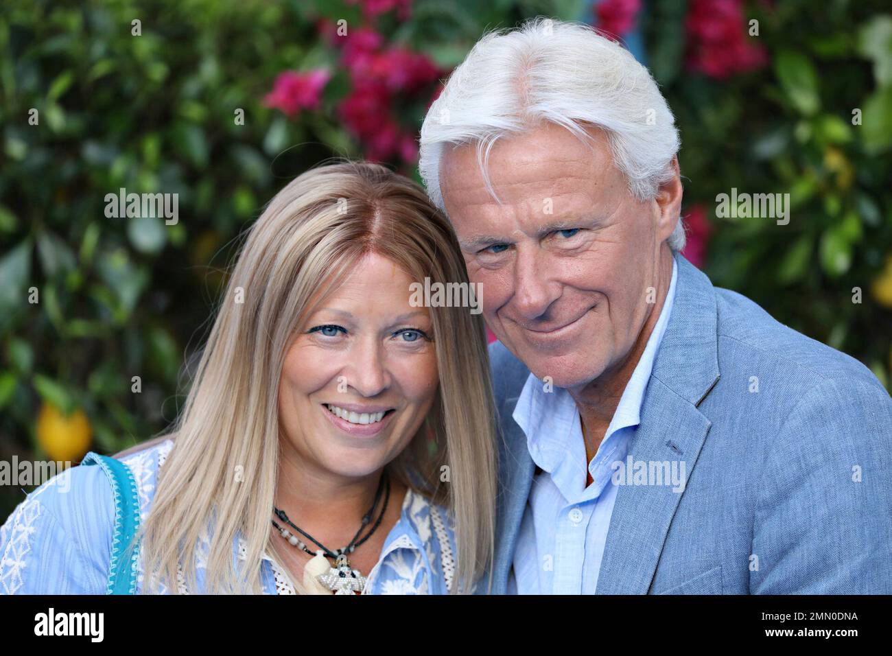 Former tennis player Bjorn Borg, right, and his wife Patricia Ostfeldt ...