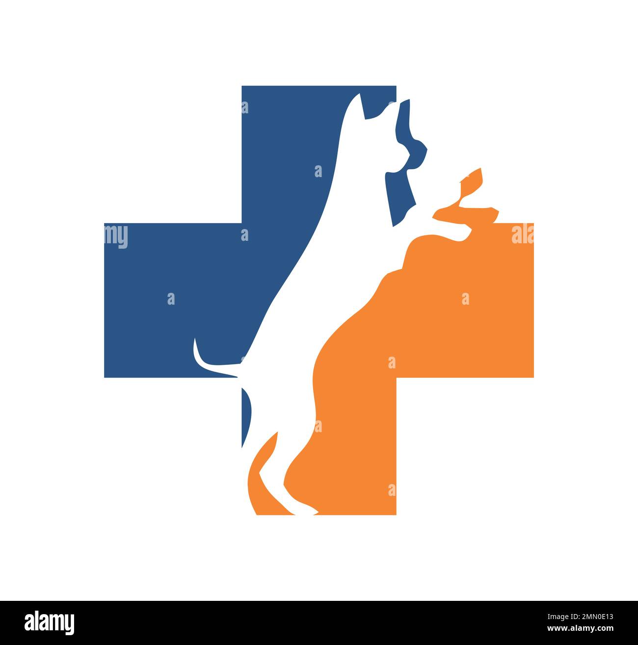 Health Cross Dog Vector Illustration in isolated white background Stock ...