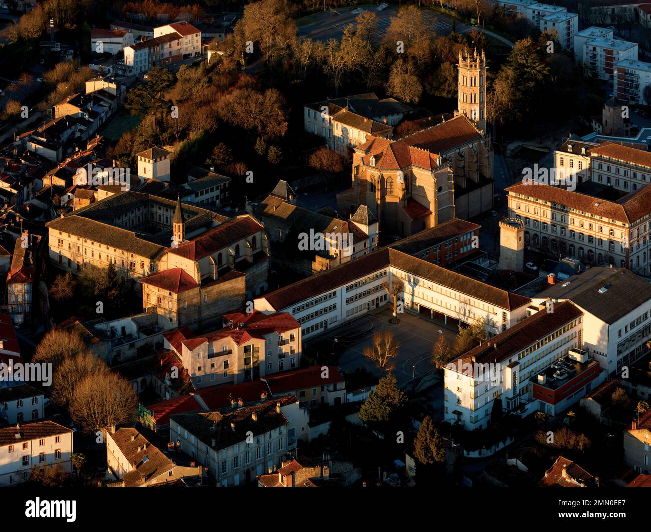 France, Ariege, Pamiers, Saint Antonin de Pamiers Cathedral, view of ...