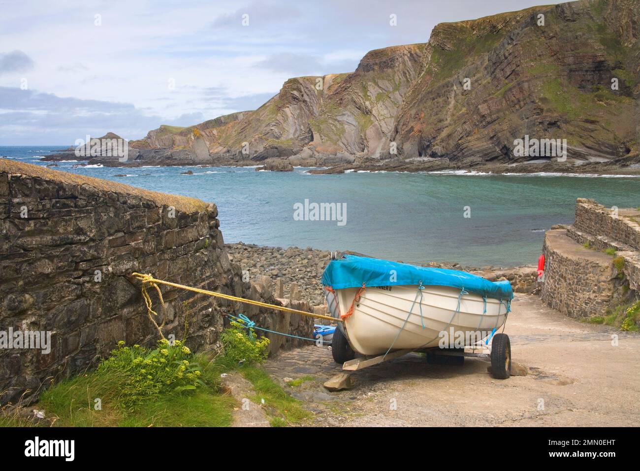 slipway at Hartland quay on the north devon coast Stock Photo - Alamy