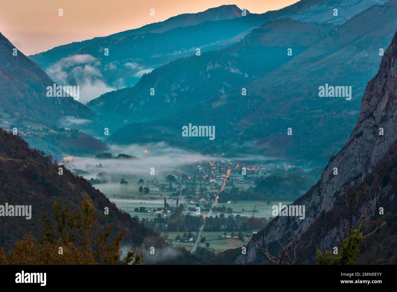 France, Pyrenees Atlantiques, Bearn, Aspe valley, Bedous Stock Photo ...