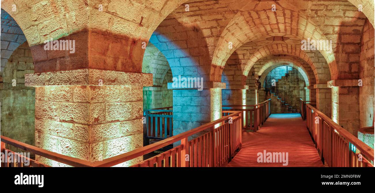 France, Pyrenees Atlantiques, Bearn, Salies de Bearn, underground crypt ...