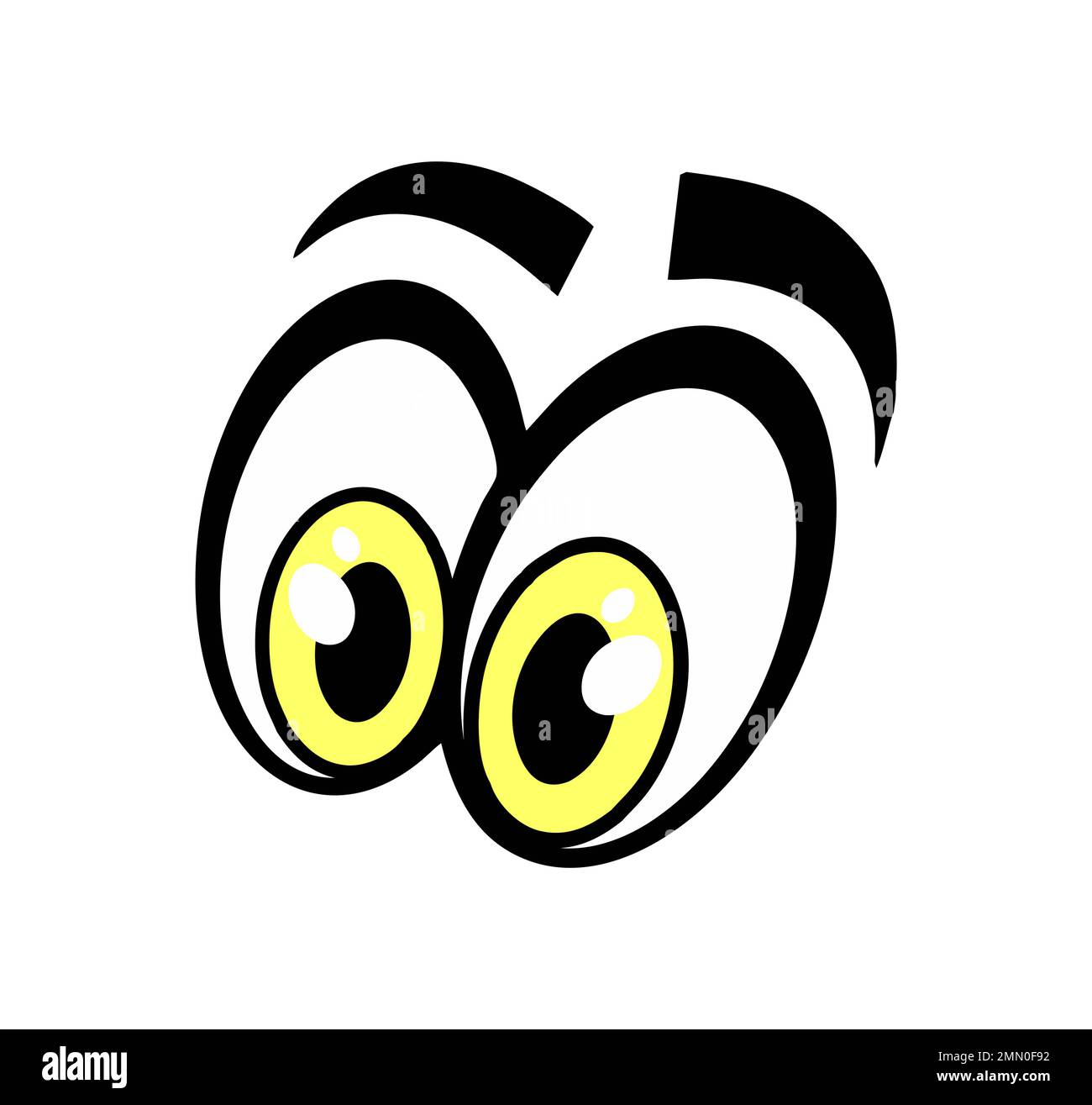 Cartoon Eye Vector Illustration Icon in isolated white background Stock ...
