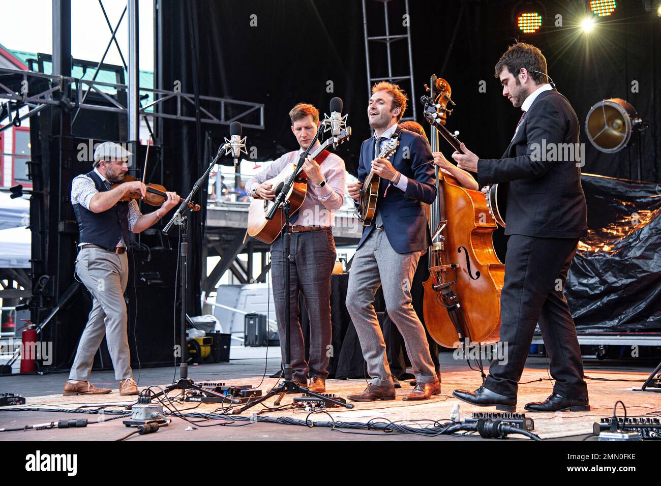 Gabe Witcher, from left, Chris Eldridge, Chris Thile, and Noam Pikelny ...