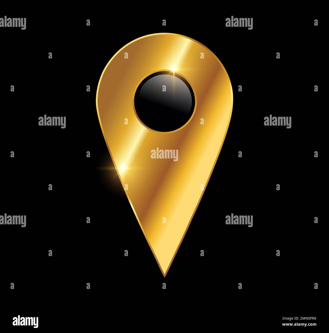 A vector Illustration in black background with gold shine effect of ...