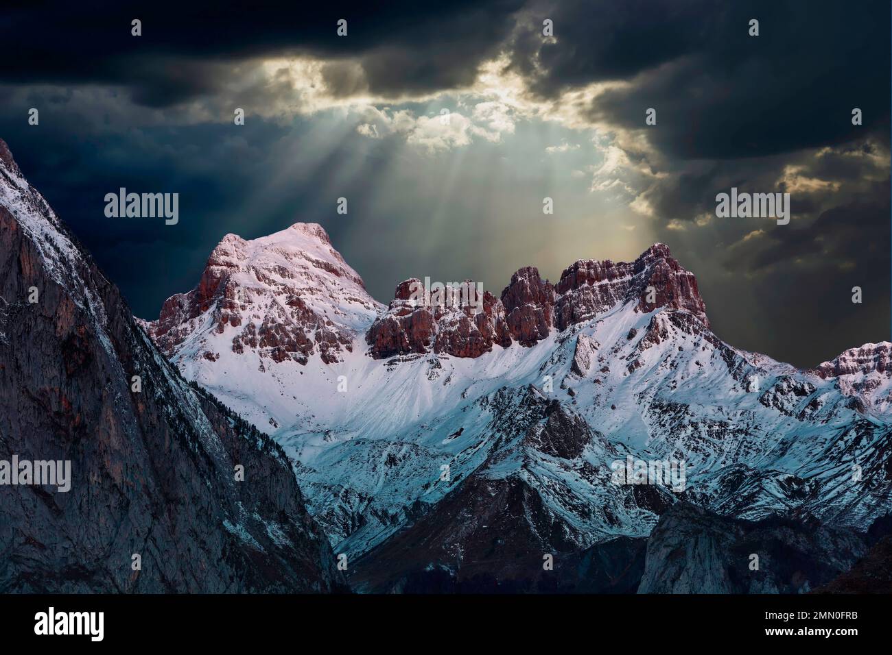 France, Pyrenees Atlantiques, Bearn, Lescun, peak of Anie Stock Photo ...