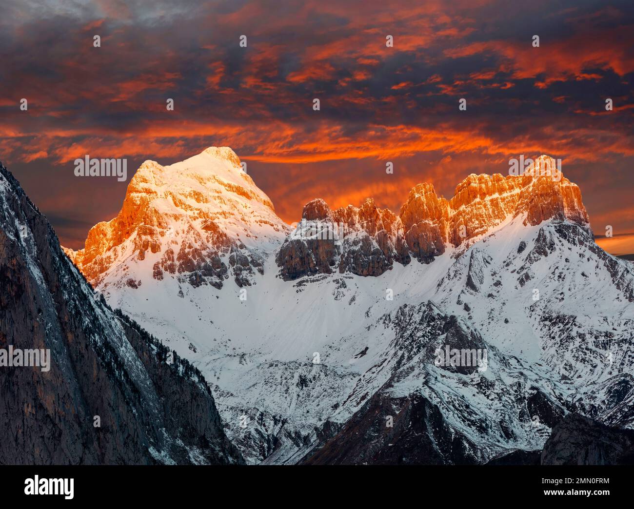 France, Pyrenees Atlantiques, Bearn, Lescun, peak of Anie Stock Photo ...
