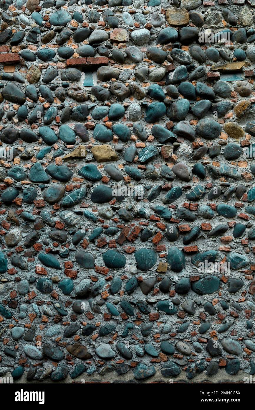 France, Pyrenees Atlantiques, Bearn, Lescar, detail of a river pebble ...