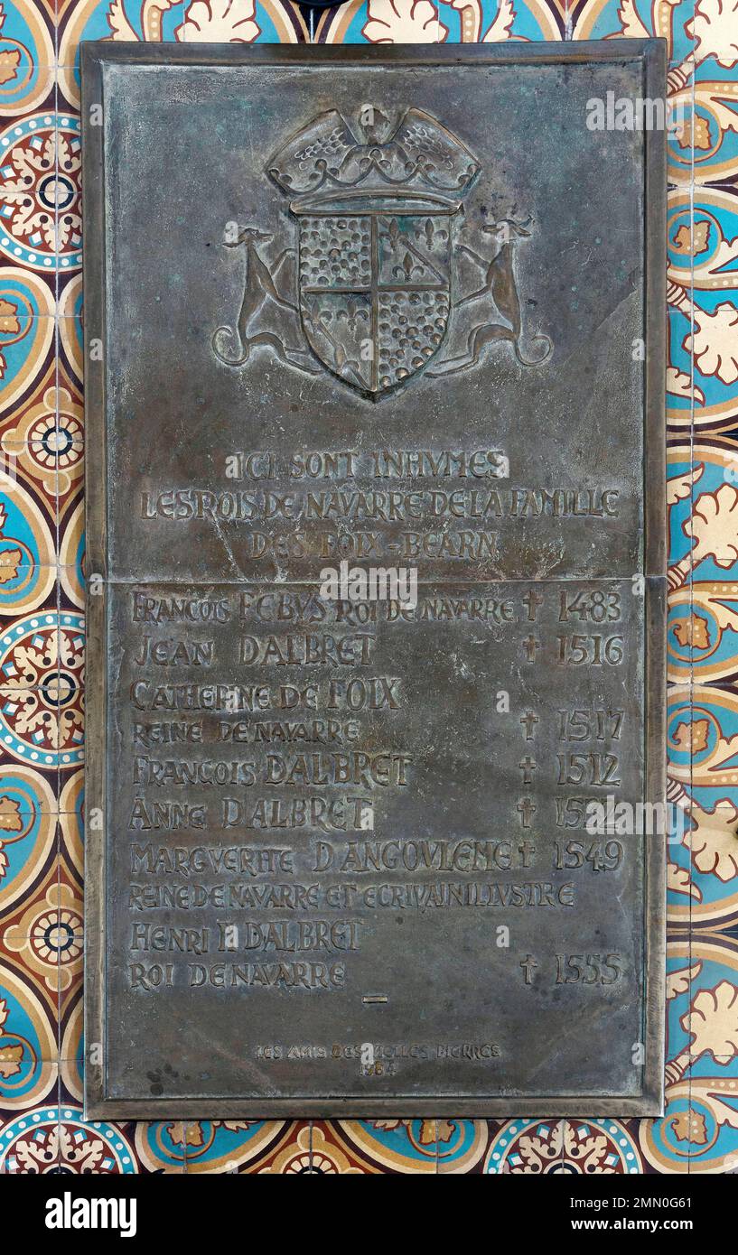 France, Pyrenees Atlantiques, Bearn, Lescar, Cathedral of Our Lady of ...