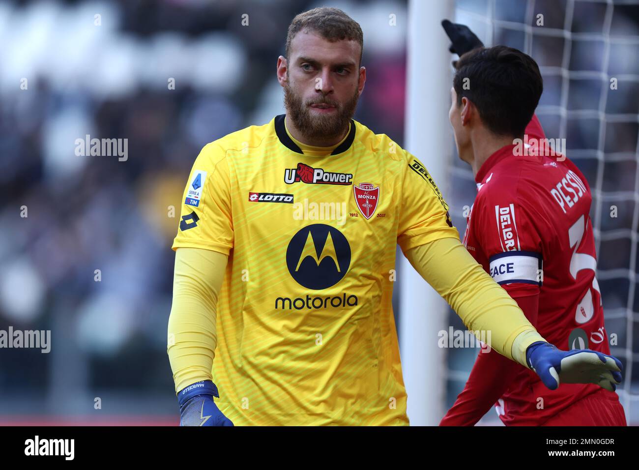 Michele Di Gregorio of Ac Monza looks on during the Serie A match ...