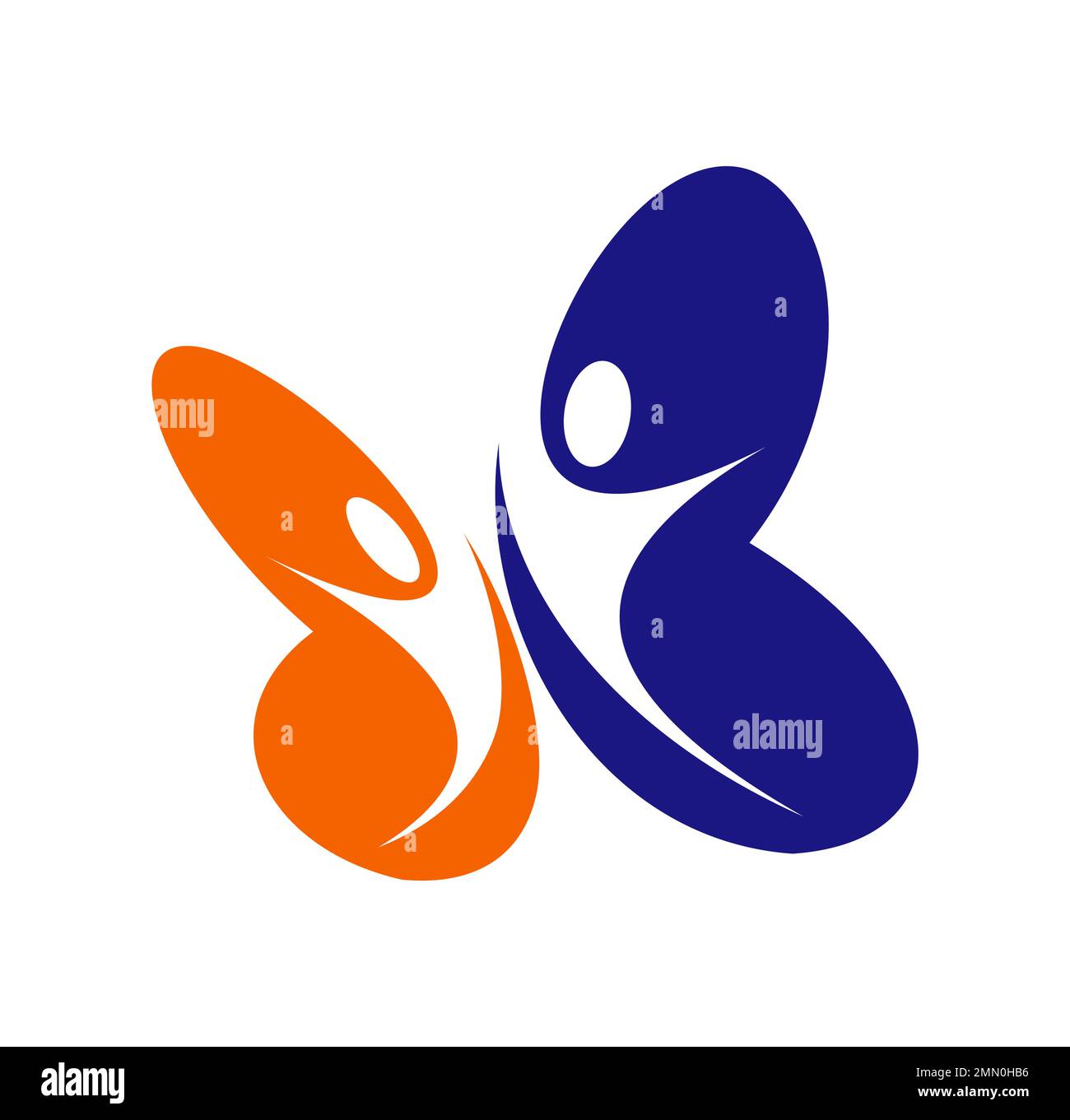 Butterfly People Logo Vector Illustration Icon in white background ...