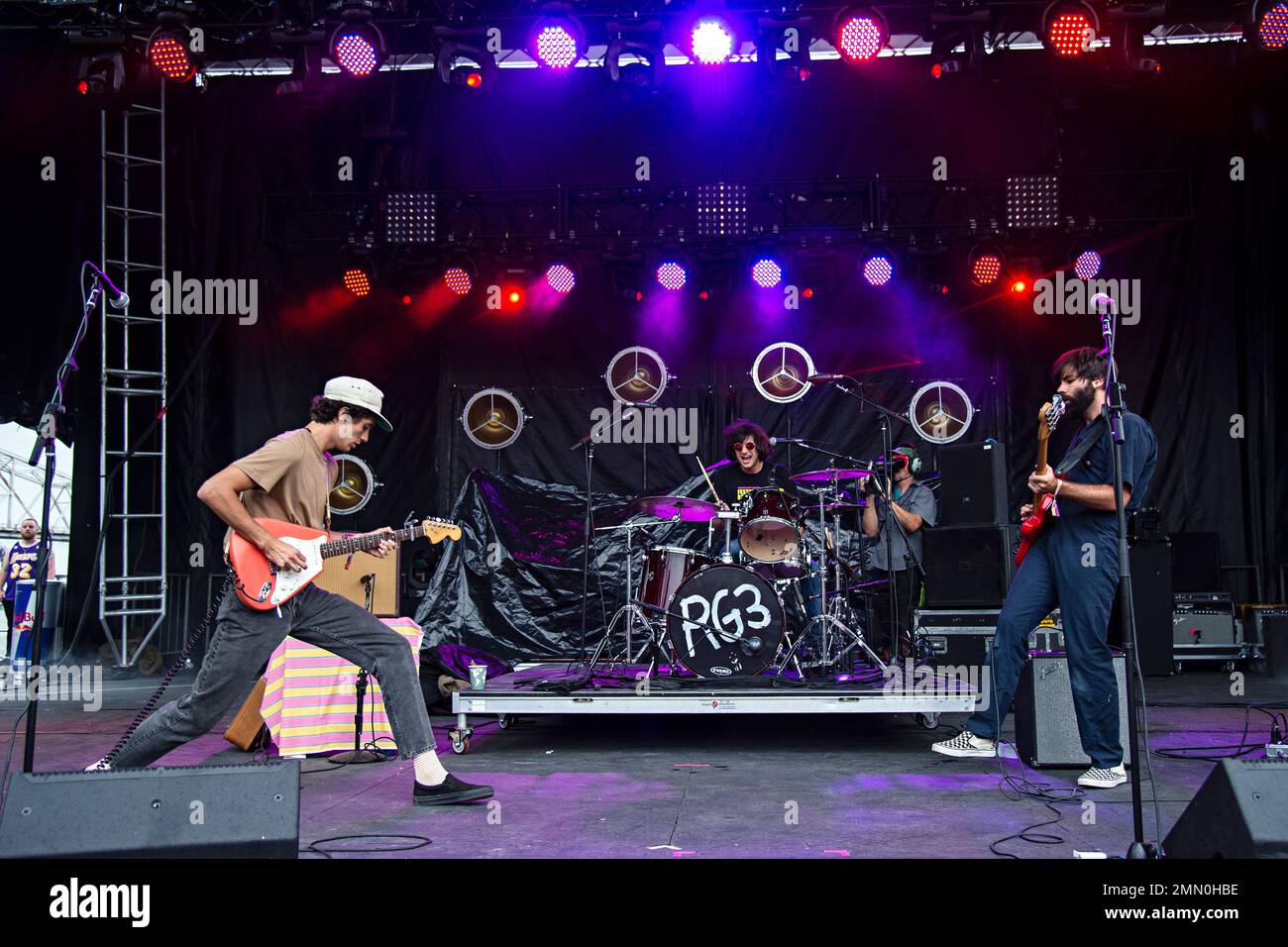 Ron Gallo, from left, Dylan Sevey, and Joe Bisirri seen at Forecastle ...