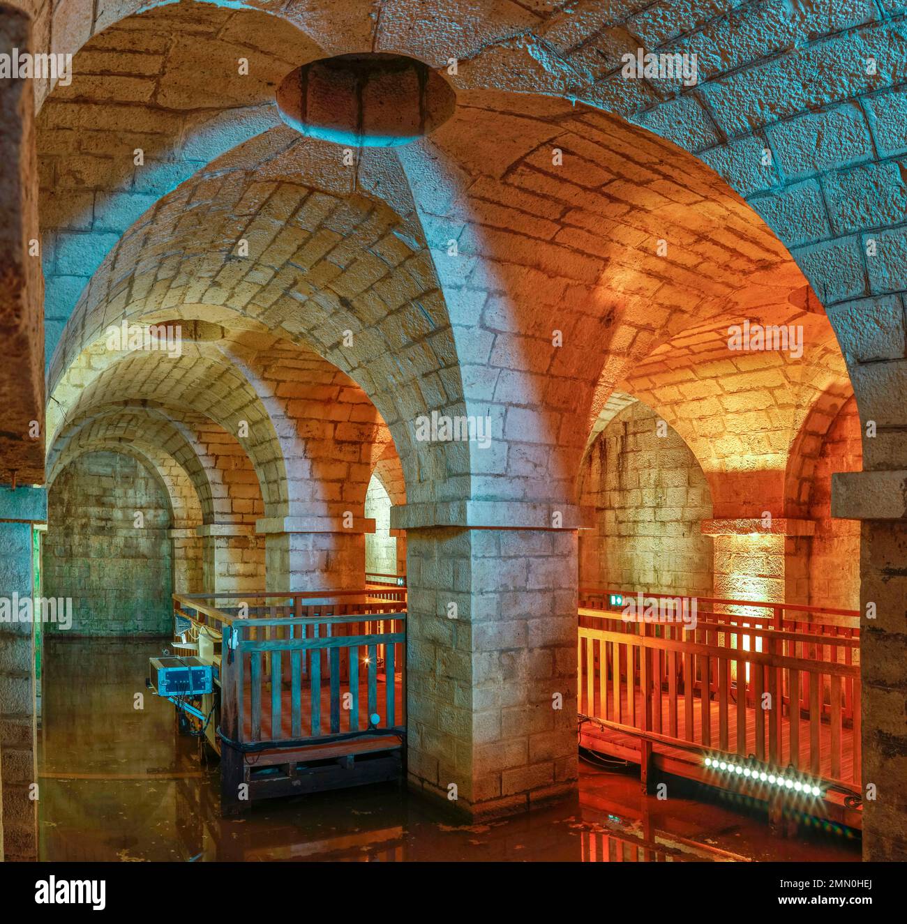 France, Pyrenees Atlantiques, Bearn, Salies de Bearn, underground crypt ...