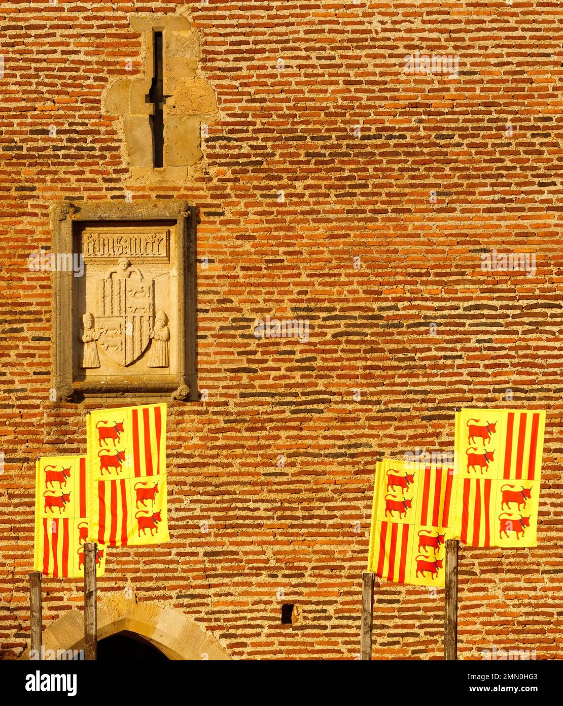 France, Pyrenees Atlantiques, Bearn, Montaner, castle of Montaner, coat ...