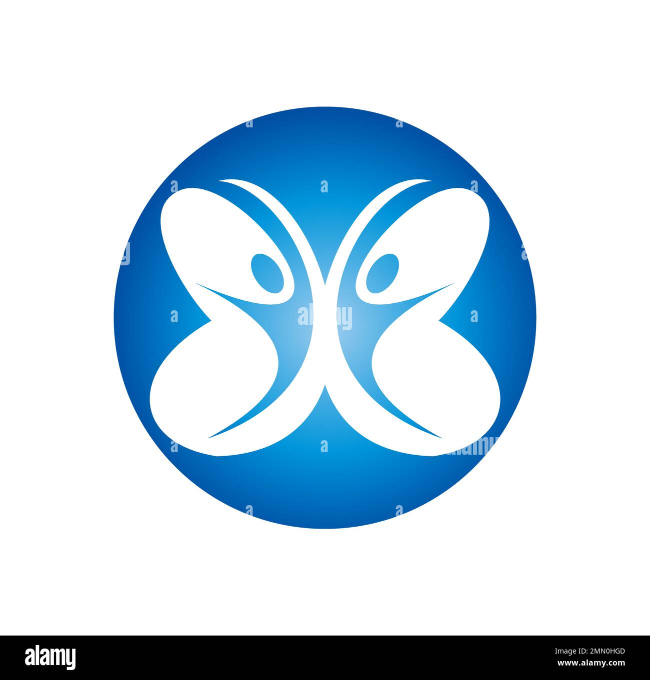 Butterfly People Logo Vector Illustration Icon in white background ...