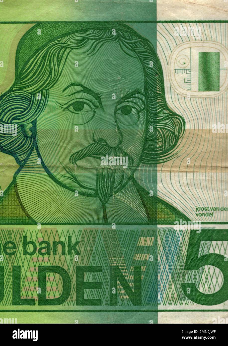 Detail of a vintage banknote from the Netherlands Stock Photo - Alamy