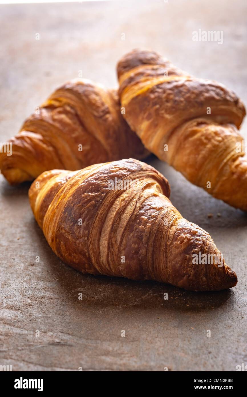 France, Paris, Patisserie Boulangerie Maison Marques, croissant Stock ...