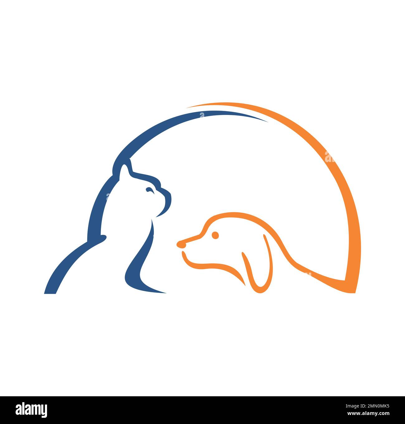 Veterinary Pet Logo Illustration Icon in white background isolated ...