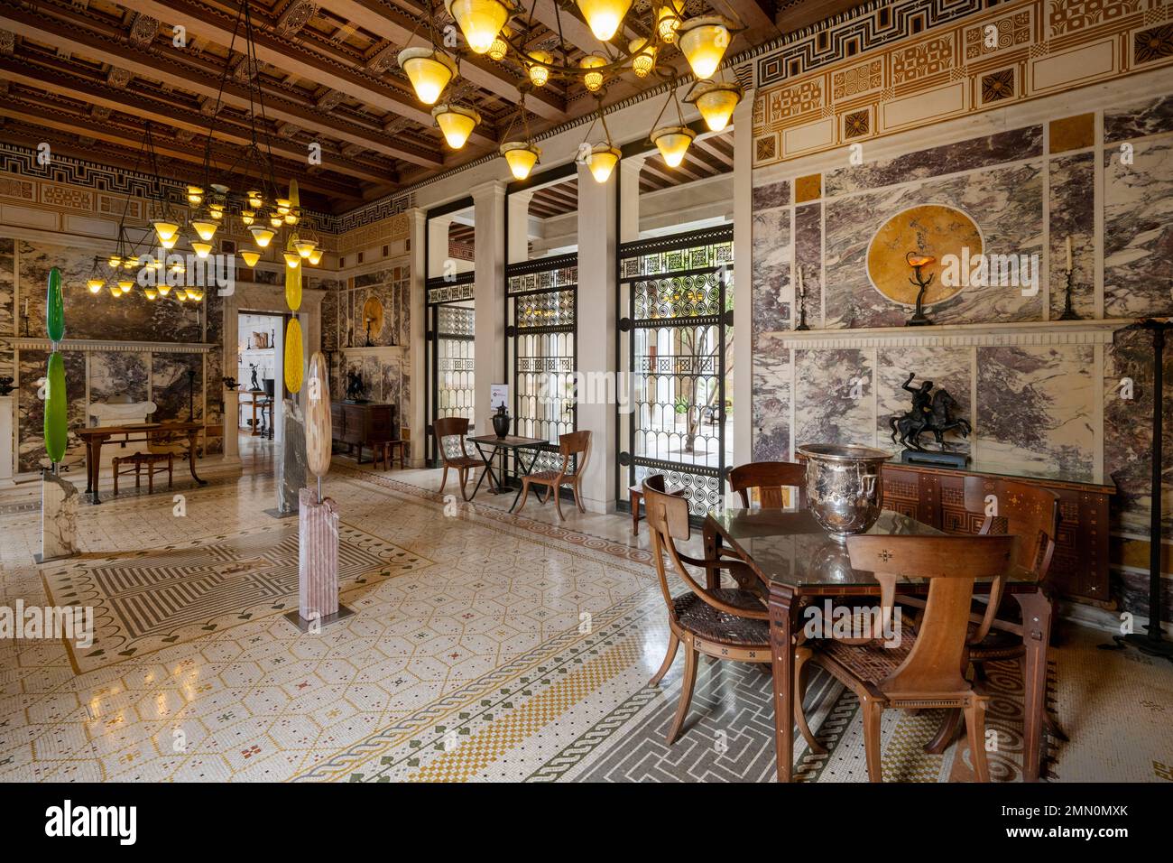 France, Alpes-Maritimes, Beaulieu-sur-Mer, neo-Greek style villa ...