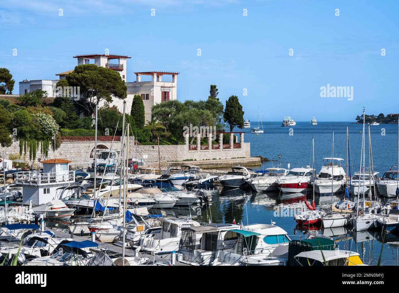 France, Alpes-Maritimes, Beaulieu-sur-Mer, neo-Greek style villa ...