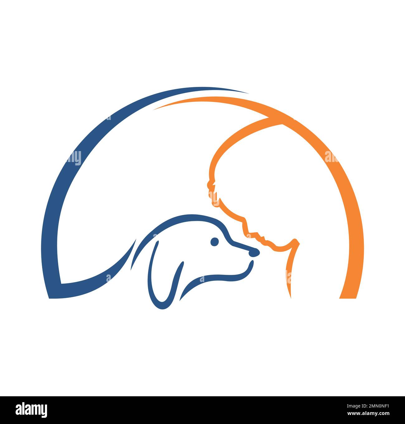 Veterinary Pet Logo Illustration Icon in white background isolated ...
